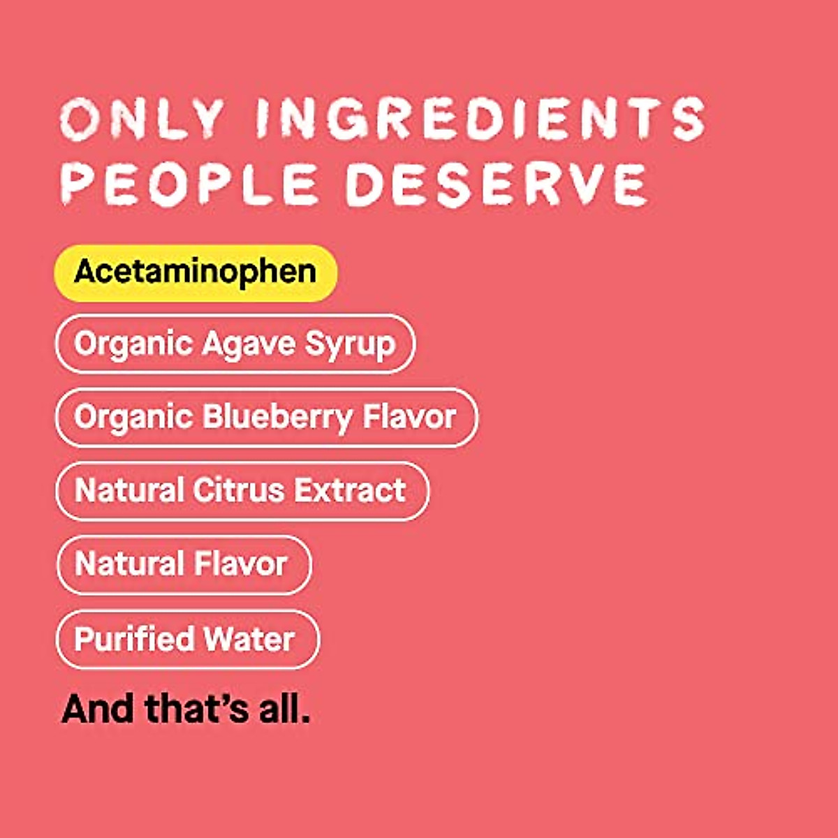 Genexa Children's Acetaminophen Pain and Fever Reducer | 160 mg per 5mL | Made with Delicious Organic Blueberry Flavor | 4 Fluid Ounces
