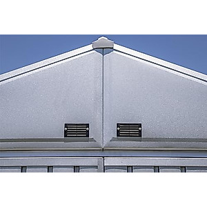 Arrow Shed Elite 6' x 6' Outdoor Lockable Gable Roof Steel Storage Shed Building, Silver