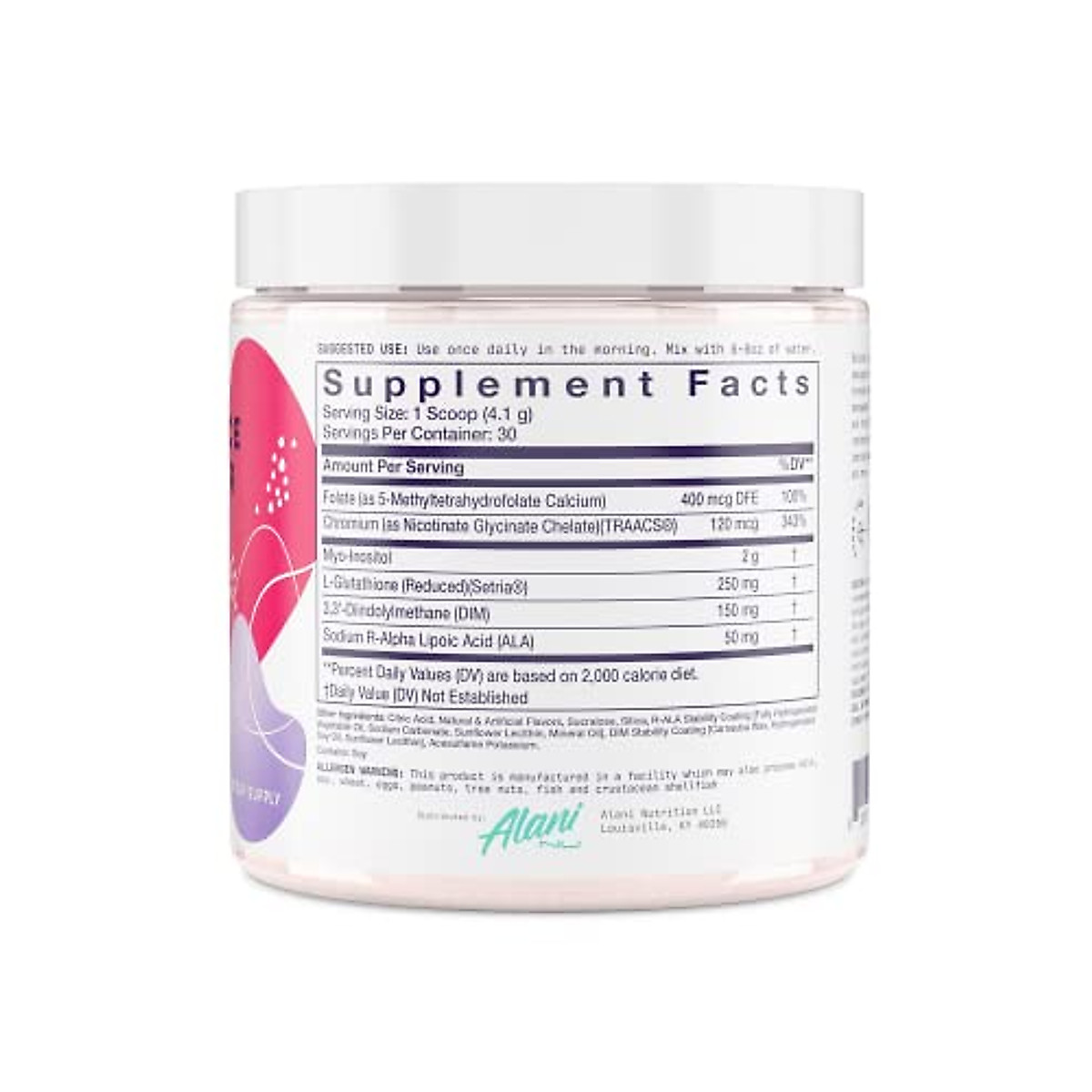 Alani Nu Hormonal Balance Powder Supplement for Women, Weight Management and Clear Complexion, Hawaiian Shaved Ice, 30 Servings