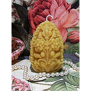 Beeswax Flower Carved Egg Candle