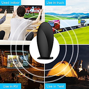 LUPATDY Digital Antenna for Smart tv, 2025 Upgraded Outdoor/Indoor HD Digital Portable TV Antenna with Signal Booster Long 900+ Miles Range Support All TV with 4K 1080p Antenna para TV-32.8ft Coaxial