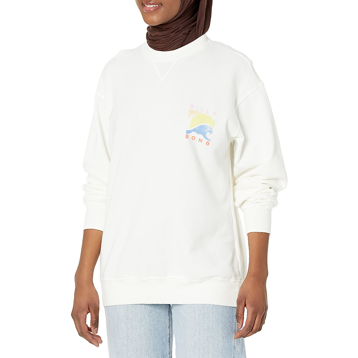 Billabong Women's Sweatshirt, Salt Crystal Kissed by The Sun, Medium