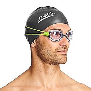 Zoggs Predator Next Gen Swimming Goggles No Leaking Anti Fog UV Protection Triathlon (Black-Green/Clear)