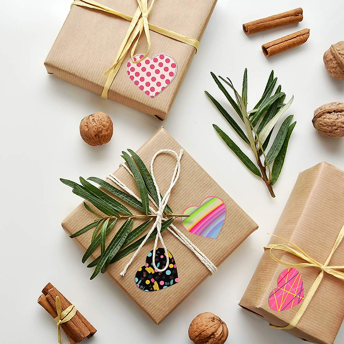 KMUYSL 512 PCS Valentine's Day Heart Stickers Labels Sheets | Valentines Day Decorations | Party Favors Gifts Decorations Supplies | Party Decorative Stickers