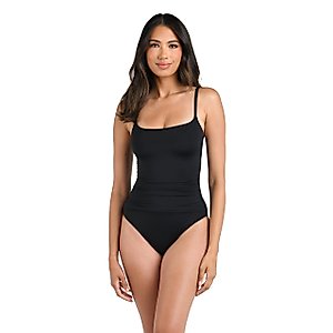 La Blanca Women's Standard Island Goddess Lingerie One Piece Swimsuit, Black, 10