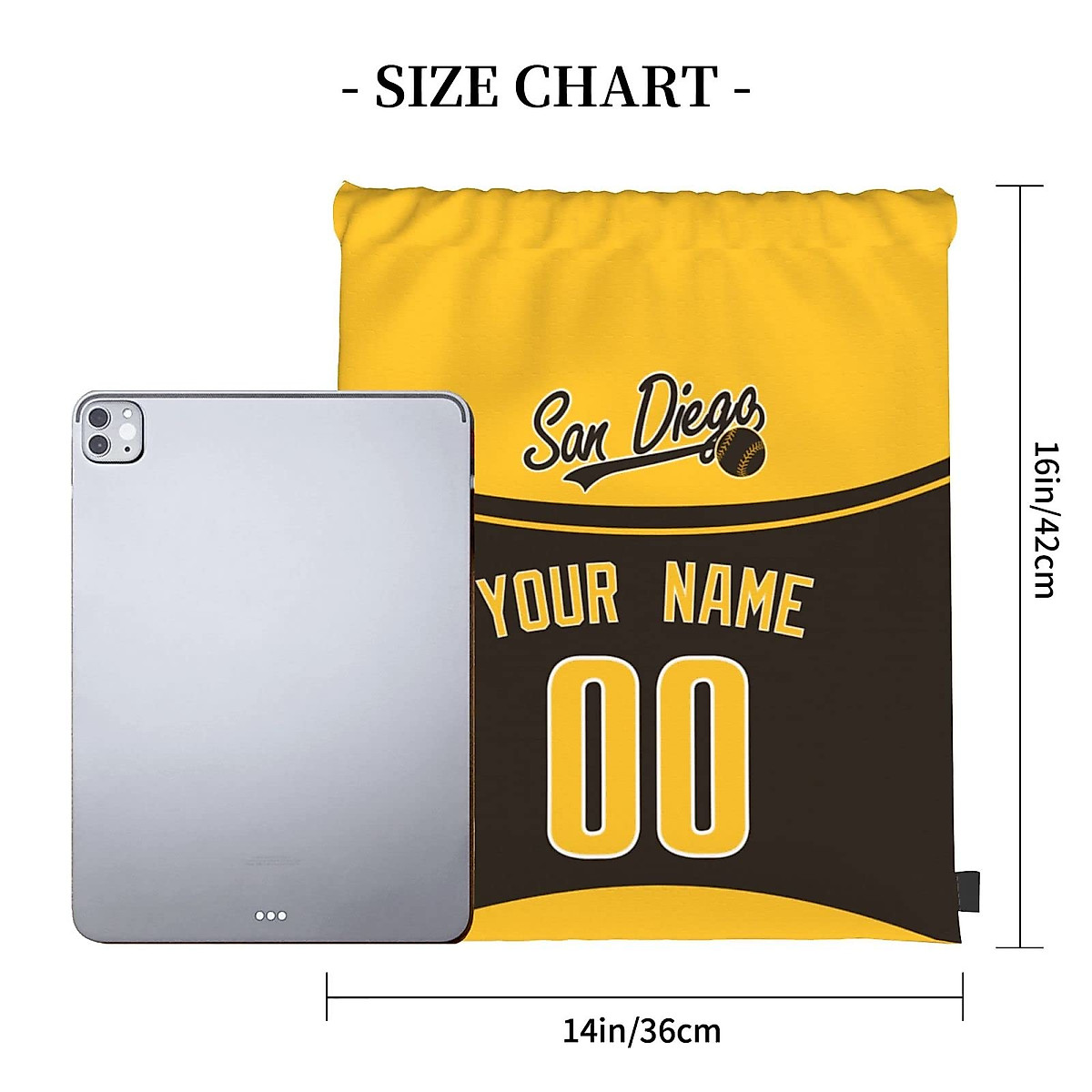 INAOO Drawstring Bags San Diego Personalized Backpack Gifts for Men Women