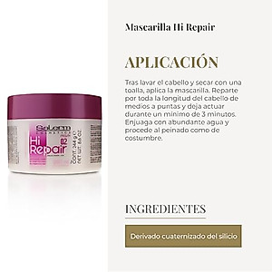 Salerm - Repairing Hair Mask - Hi Repair Mask 02-250 ml - Deep Hydration for Damaged Hair - Repairs and Rejuvenates - Shinier and Softer Hair - Immediate Effect