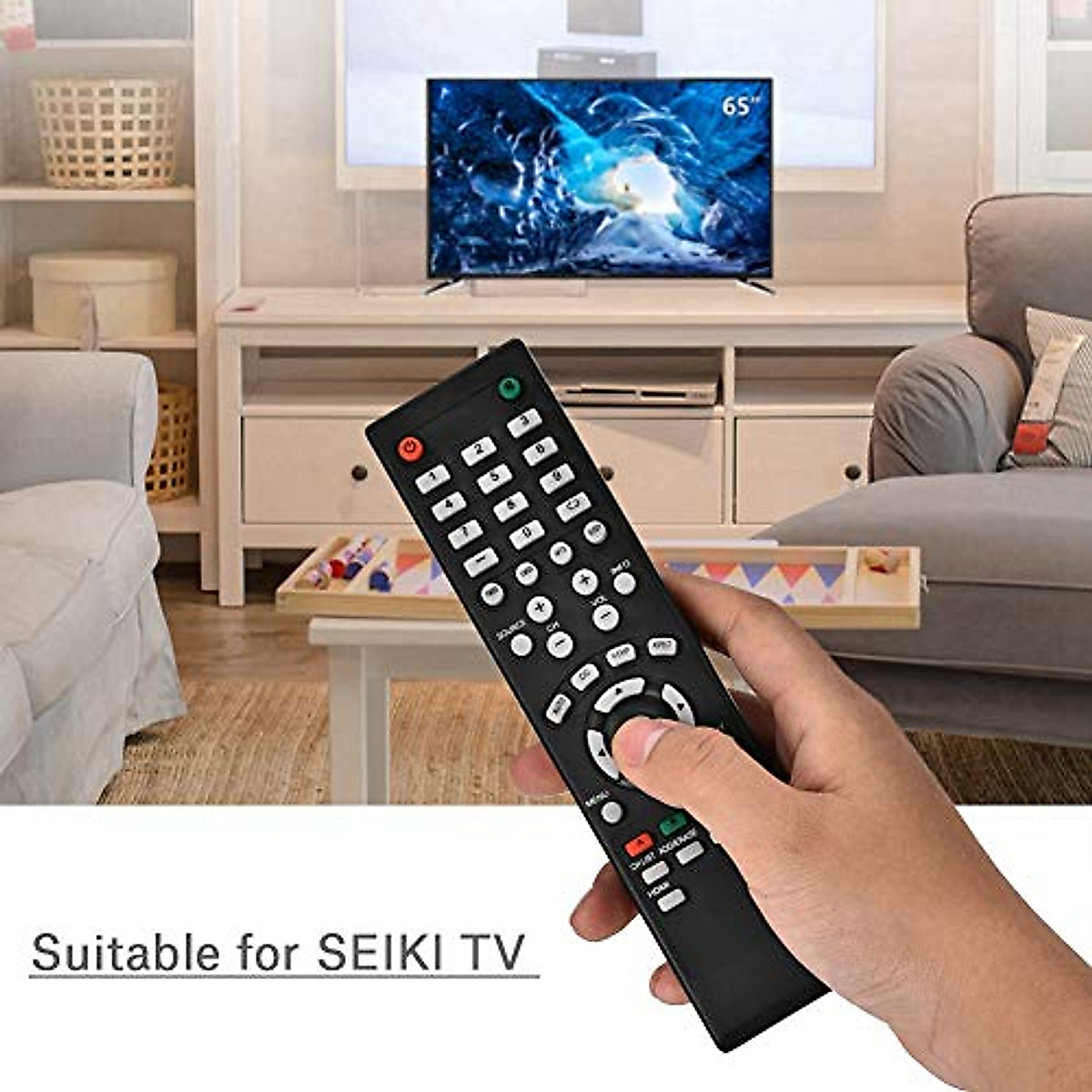 Bewinner Universal TV Remote Control for SEIKI TV, 8m Distance Fast Response Television Remote Controller Universal TV Controller for SEIKI, Easy to Operate