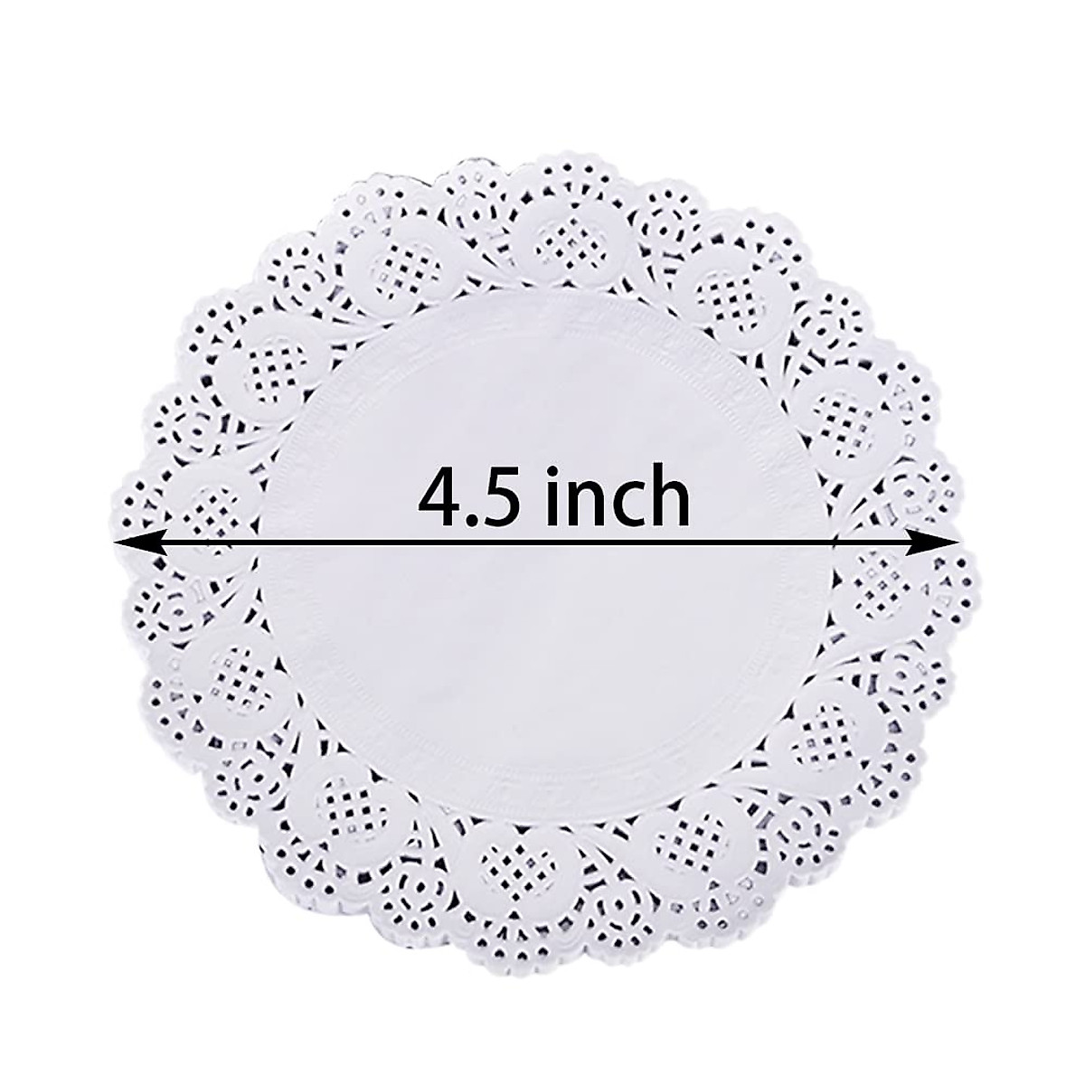 CC wonderland zone Paper Doilies 4 inch,White Paper Doilies, Lace Paper Doilies Round Decorative Paper,100 PCS