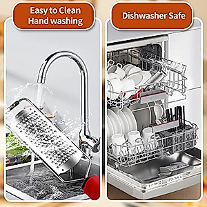 ALLTOP Lemon Zester Grater,Stainless Steel Wide Blade with Handle&Protective Cover for Cheese Citrus Ginger Garlic Nutmeg Chocolate Vegetables Fruits,Pro Kitchen Tool - Medium Fine Shred