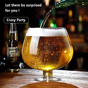 4000ml Super Big Wine Glass Extra-huge Brandy Glass Large Capacity Crystal Glass for Bar Party Wedding Family Dinner (4000ml/135.2oz)