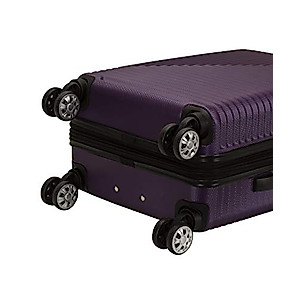 Rockland Star Trail Hardside Spinner Wheel Luggage, Purple, 2-Piece Set (20/28)