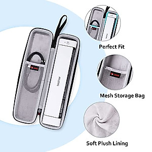 XANAD Hard Case for Brother DS-640 / DS-940DW/DS-740D / DS-720D/Doxie Go SE Duplex Compact Mobile Document Scanner(Light Gray)