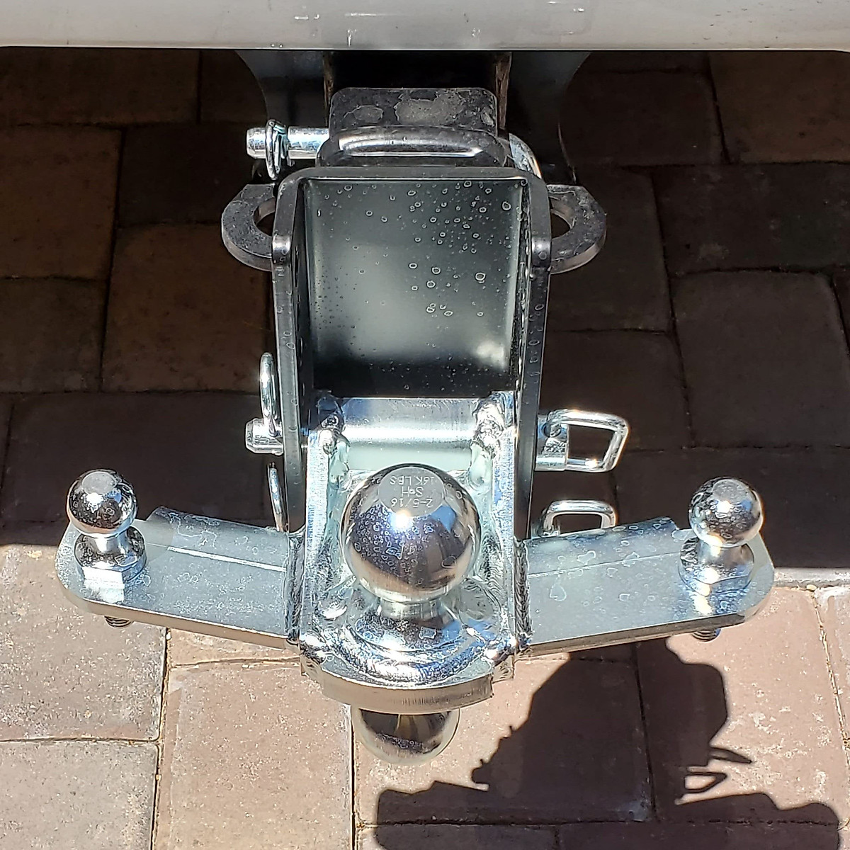 Shocker XR Combo Ball Mount Hitch with Sway Control Tabs, Fits 2" Hitch 4" Drop / 4" Rise