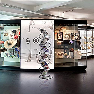 HUAZI Foldable Magazine Rack Brochure Stand Catalog Literature Rack Portable 6 Pockets with Carrying Bag for Trade Show Exhibitions Office Retail Store