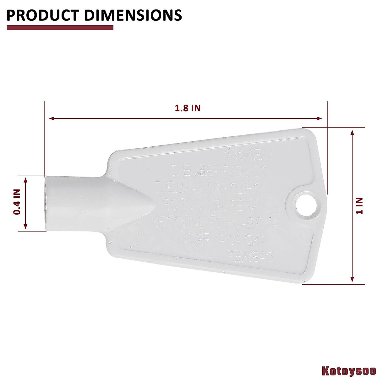 297147700 Refrigerator Door Key by Kotoysoo - Replacing with Frigi-daire Kenmore Elec-trolux Freezer Refrigerator – Replaces: AP4301346 PS1991481 216702900, 06599905, 08037402, 1259502 (Pack of 2)