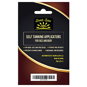 Tan Physics Self Tanner, 8 Fl oz with Face & Body Mitts, Black Exfoliation Gloves and Travel Bag - Tan Physics True Color Sunless Tanner - Tan Physics Sunless Tanner - 6 Pieces