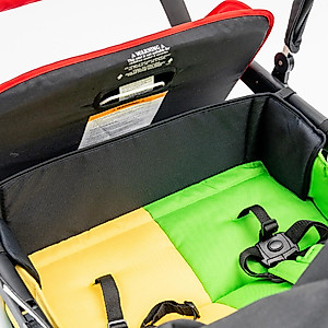 Familidoo H4E Quad Stroller with Double Canopy Rain Cover, 4 Seat Baby Stroller with All Reclining Seats - 4 Seater Stroller with 5-Point Harness - Backseat footrest Extension for 0 to 36 Months