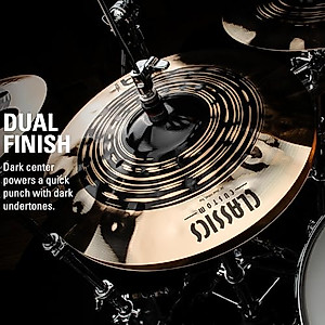 Meinl Cymbals Classics Custom Dual 14" Hihat Cymbal Pair for Drum Set, Dark/Brilliant — Made in Germany — B12 Bronze, 2-Year Warranty, (CC14DUH)