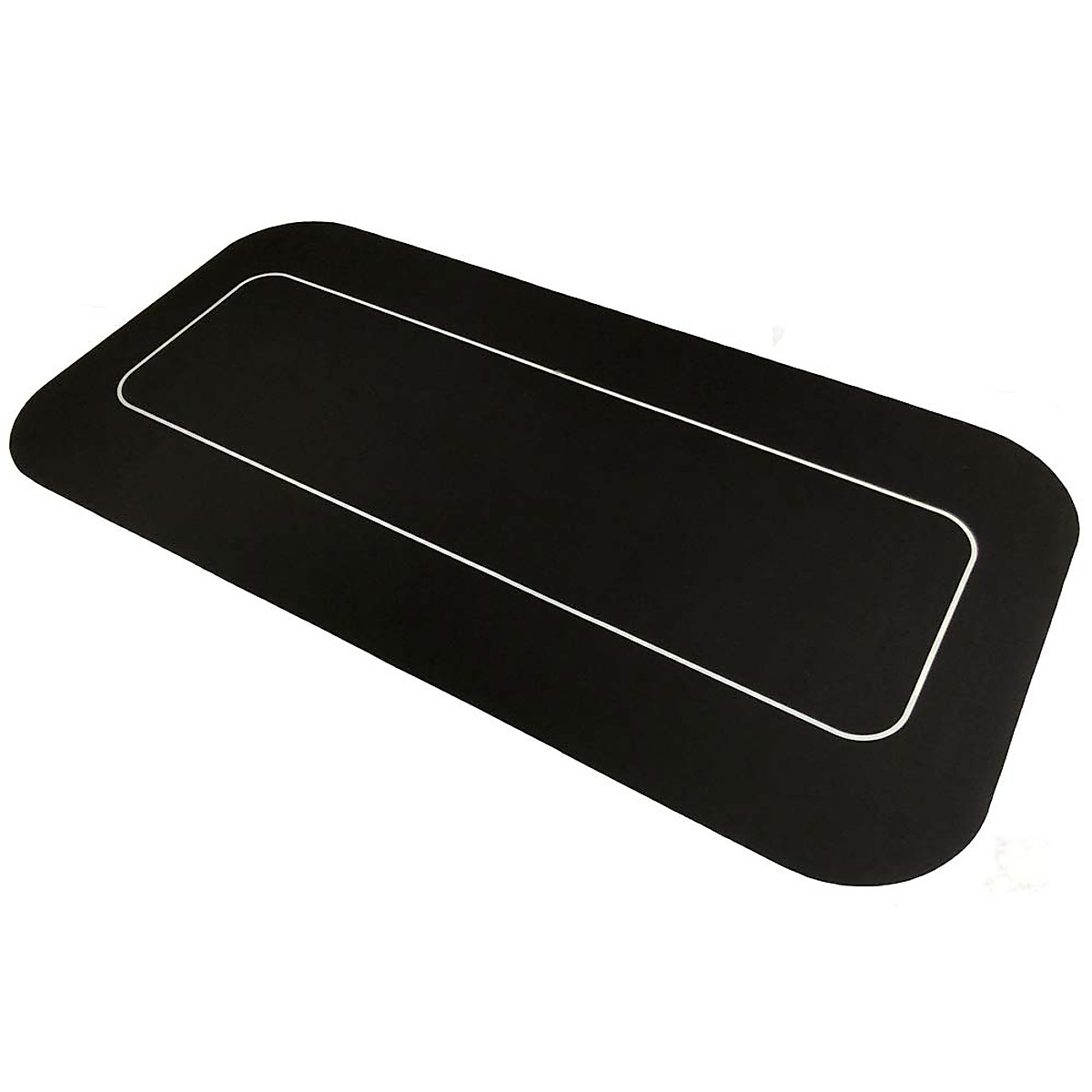 Yuanhe 70" x 35" Portable Rectangle Sure Stick Rubber Foam Poker Table Top Layout Poker Mat (Black)