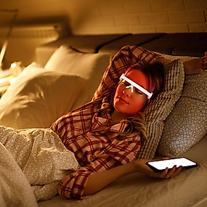 haoyehome Upgraded 7 Color LED Face Mask Light Therapy, led mask therapy facial LED suitable for home skin care, light therapy mask Portable & Light, Rechargeable, Wireless (white), 1.0 Count