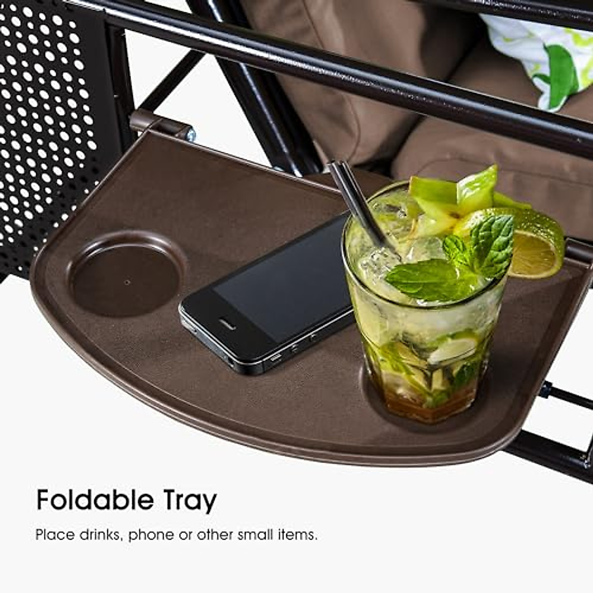 PURPLE LEAF 2-Seat Deluxe Outdoor Patio Porch Swing with Weather Resistant Steel Frame, Adjustable Tilt Canopy, Cushions and Pillow Included, Beige