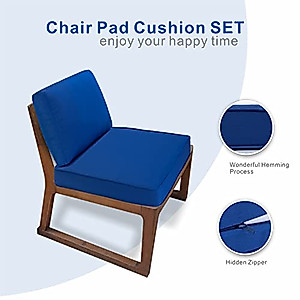 JMGBird Outdoor Seat/Back Chair Cushion Tufted Pillow, Indoor Deep Seat Chair Cushion Set 22"x22"