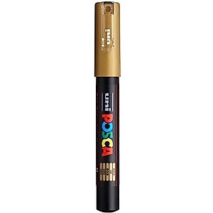 Posca Marker 1M in Gold, Posca Pens for Art Supplies, School Supplies, Rock Art, Fabric Paint, Fabric Markers, Paint Pen, Art Markers, Posca Paint Markers
