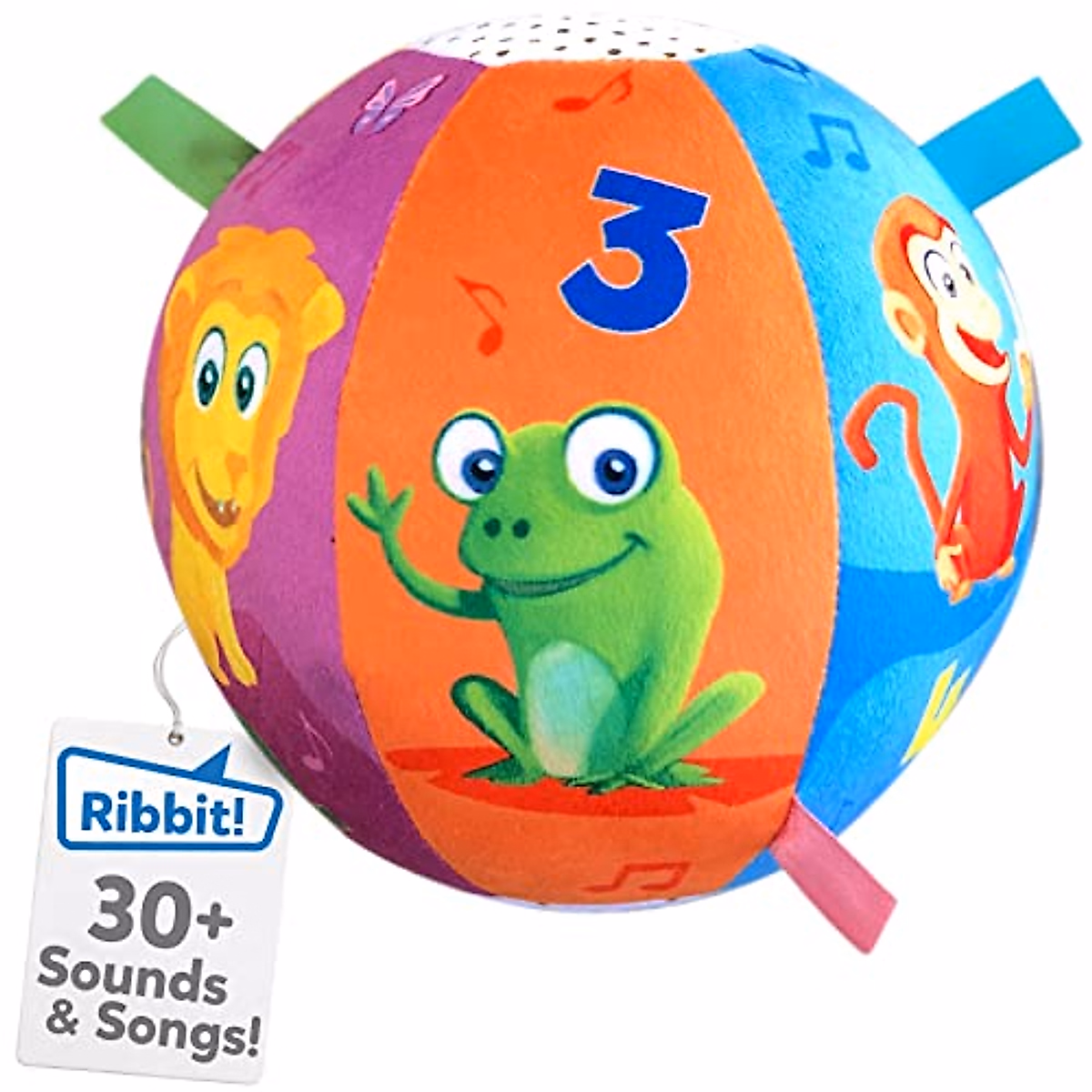 Move2Play, Toddler & Baby Ball with Music and Sound Effects, Baby Toy for 6 to 12 Months, Boy and Girl 1 Year Old Birthday Gift