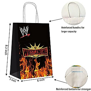 Boxing Party Favor Bag 16 Pack Boxing Paper Bags Boxing Sweet Candy Gift Bags and Boxing Party Decorations Supplies