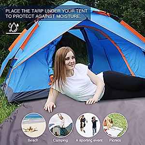 REDCAMP Waterproof Camping Tent Tarp - 55"x83", 4 in 1 Multifunctional Tent Footprint for Camping, Hiking and Survival Gear, Lightweight and Compact