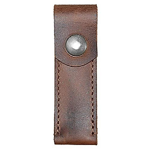 Hide & Drink, Leather Small Needle Case (2 Pack) / Holder / Storage / Sewing / Stitching / Drill Bit Pouch, Handmade Includes 101 Year Warranty :: Bourbon Brown