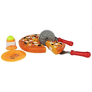 11 Piece Pizza Set for Kids; Play Food Toy Set; Great for a Pretend Pizza Party; Fast Food Cooking And Cutting Play Set Toy.