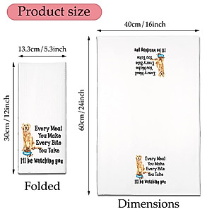 Hafhue Every Meal You Make, Every Bite You Take Funny Golden Retriever Kitchen Towel Gifts for Women Sisters Friends Mom Aunts Wife Girlfriend, Housewarming Gift for Hostess Dog Mom