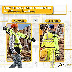 AdirPro High Visibility Universal Survey Tripod – Aluminum Laser Level Tripod – Transit Level Tripod - Quick Clamp - Heavy Duty Contractor Tripod 5/8” x 11” Thread (Green)