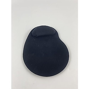 Bimor Mousepads Mouse Pad with Wrist Rest Support, Gel Mouse Pads with Non-Slip PU Base, Pain Relief Memory Foam Mousepad for Laptop PC, Cute Office Supplies Desk Accessories Jet Black