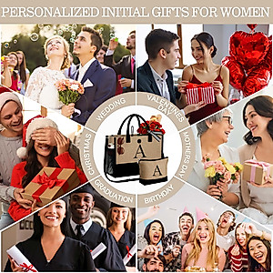 YOOLIFE Mothers Day Gifts for Mom - Personalized Gifts for Women Her Letter Initial Beach Tote Bag Mom Birthday Gifts Best Friend Birthday Gifts for Wife Daughter Sister Mom Women Gifts Ideas Letter M