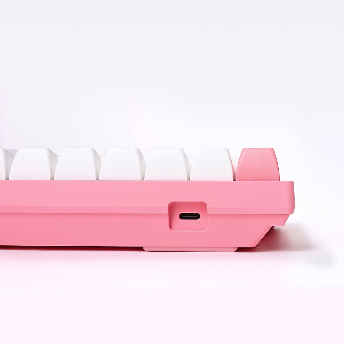 Akko 3068B Plus World Tour Tokyo R2 65% Percent 68-Key RGB Hot-swappable Mechanical Gaming Pink Keyboard, 2.4G Wireless/Bluetooth/Wired with PBT Dye-Sub Keycaps for Mac & Win Switch Jelly Pink