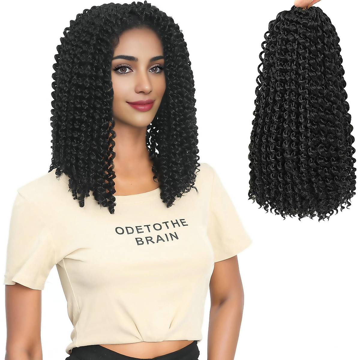 TIANYOUHAIR Passion Twist Hair 12 Inch 7 Packs Water Wave Crochet Hair Pre Looped Spring Bohemian Braids for Black Women