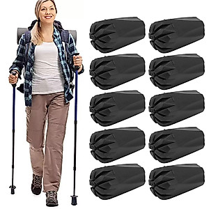 01 02 015 Walking Stick Foot Cover, Resistant to Wear Alpenstock Head Cover 10Pcs Trekking Pole Tips Walking Pole Rubber Tips for Trekking/Hiking/Walking