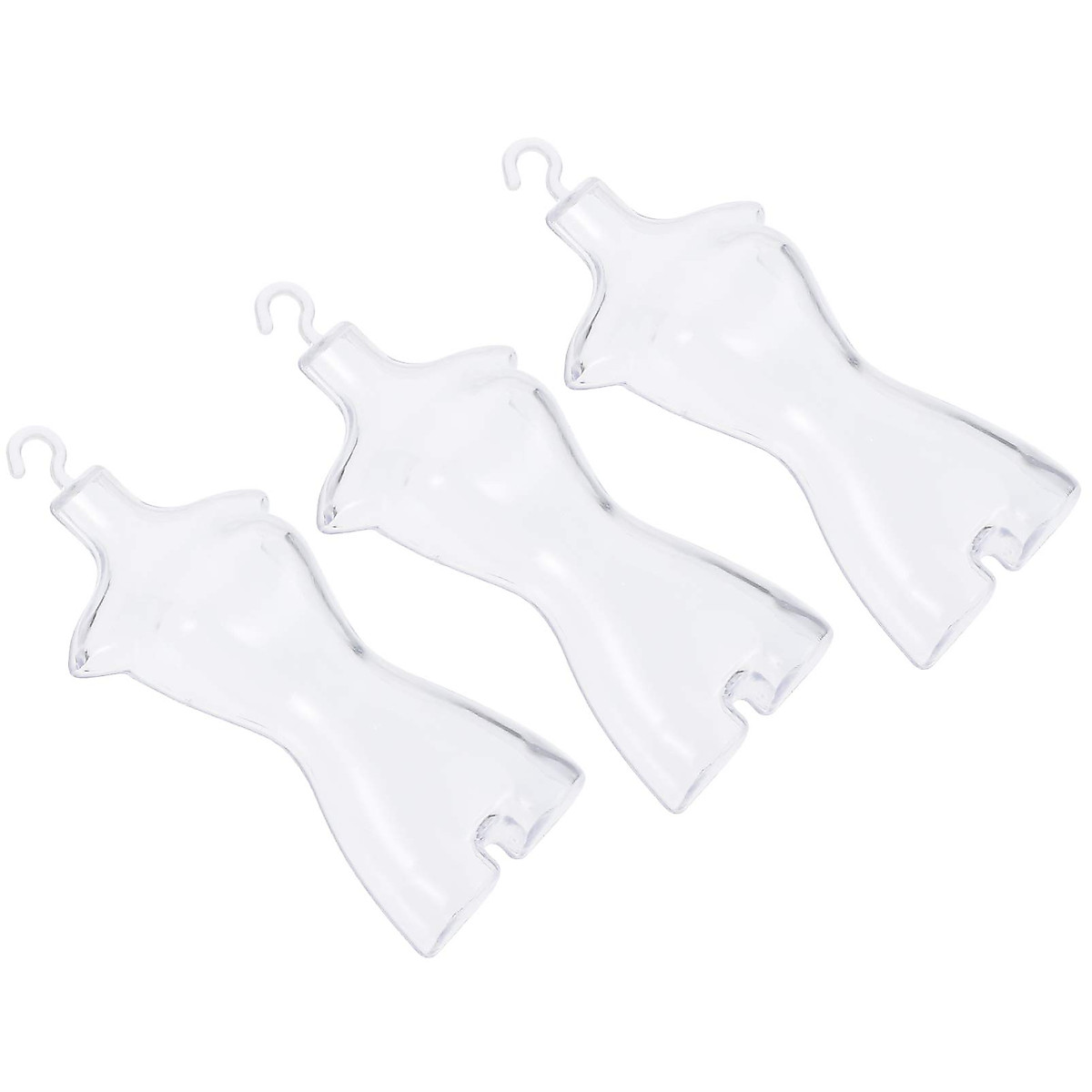 Healifty 3pcs Doll Dress Form Cloth Gown Display Support Holder Hanging Dress Form Mannequin Model Stand for Doll Dresses Dollhouse Decoration