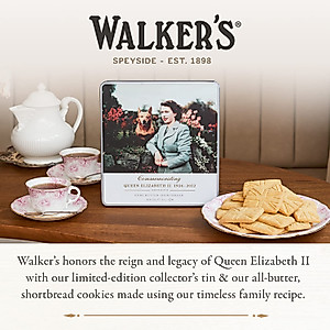Walker's Shortbread Queen Elizabeth II Limited Edition Commemorative Tin, All-Butter Shortbread Cookies, 10.6 Oz