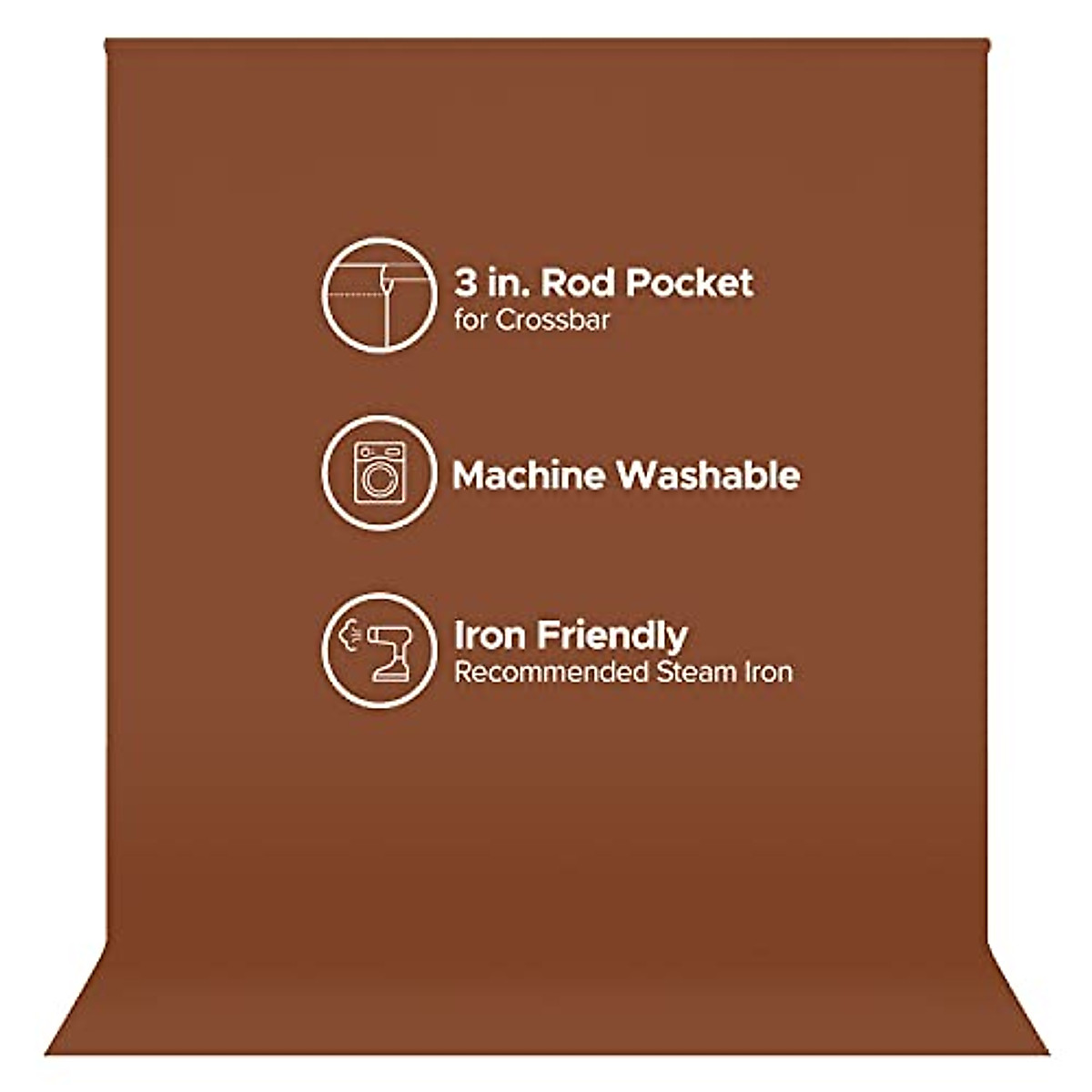 LimoStudio 10 ft. x 12 ft. Brown Backdrop Screen, Soft Brown Background Muslin with Premium Thick Synthetic Fabric, Silk Soft Texture Higher Density 150GSM, for Photo Video, Events, Party, AGG179