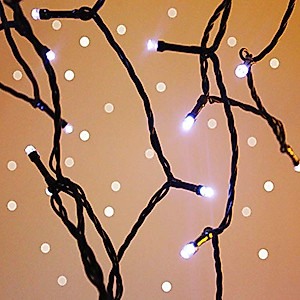 QINOL 2-Pack 400LED 72FT Solar String Lights Outdoor, Green Wire Solar Christmas , Waterproof 8 Modes Twinkle Lights for Xmas Tree Garden Decorations (Cool White)