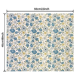 levylisa 8 Pieces 18" x 22"  (46cm x 56cm) Cotton 100% Floral Printed Sewing Supplies Fabric for Quilting Patchwork, DIY Craft, Scrapbooking Cloth