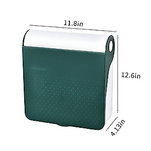 Bathroom Waterproof Organizer and Storage with Mirror and Lid, Pink Plastic Wall Mount Cabinet Vanity Makeup Cosmetic Organization Box with Doors for RV, Space Saving Small Medicine Shelf Shelves