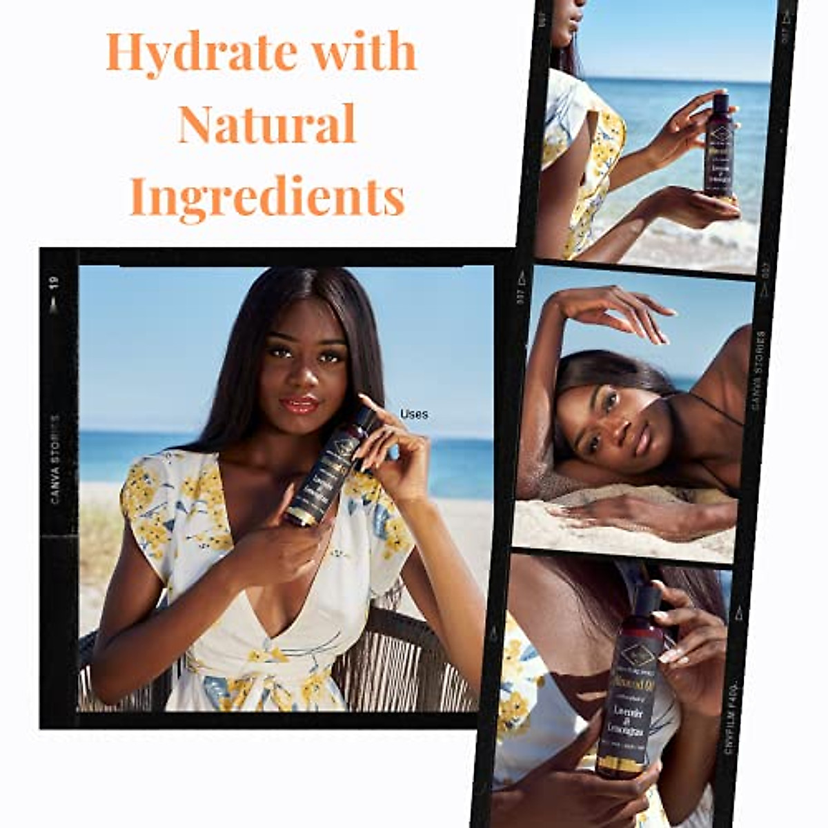 Almond Oil for Skin | Body Oil for Women Blend w/Lavender & Lemongrass Essential Oils for Dry Skin | 8 Oz| Face & Body Moisturizer |Premium Ingredients| Massage Oil for Men & Women