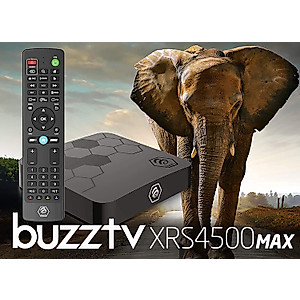 BuzzTV XRS4500 Max Android 9 4GB Ram 128GB Storage 4K Ultra HD + Extra Cell Phone Tablet Desk Stand + Extra 3 in 1 Phone Charger