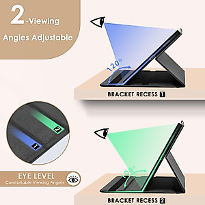 DETUOSI Leather Case for Samsung Galaxy Tab A8 10.5" 2022 (SM-X200/X205/X207) with S Pen Holder & Soft Silicone Back,Auto Sleep/Wake Elastic Closure 2-Angles Viewing Folio Protective Smart Book Cover