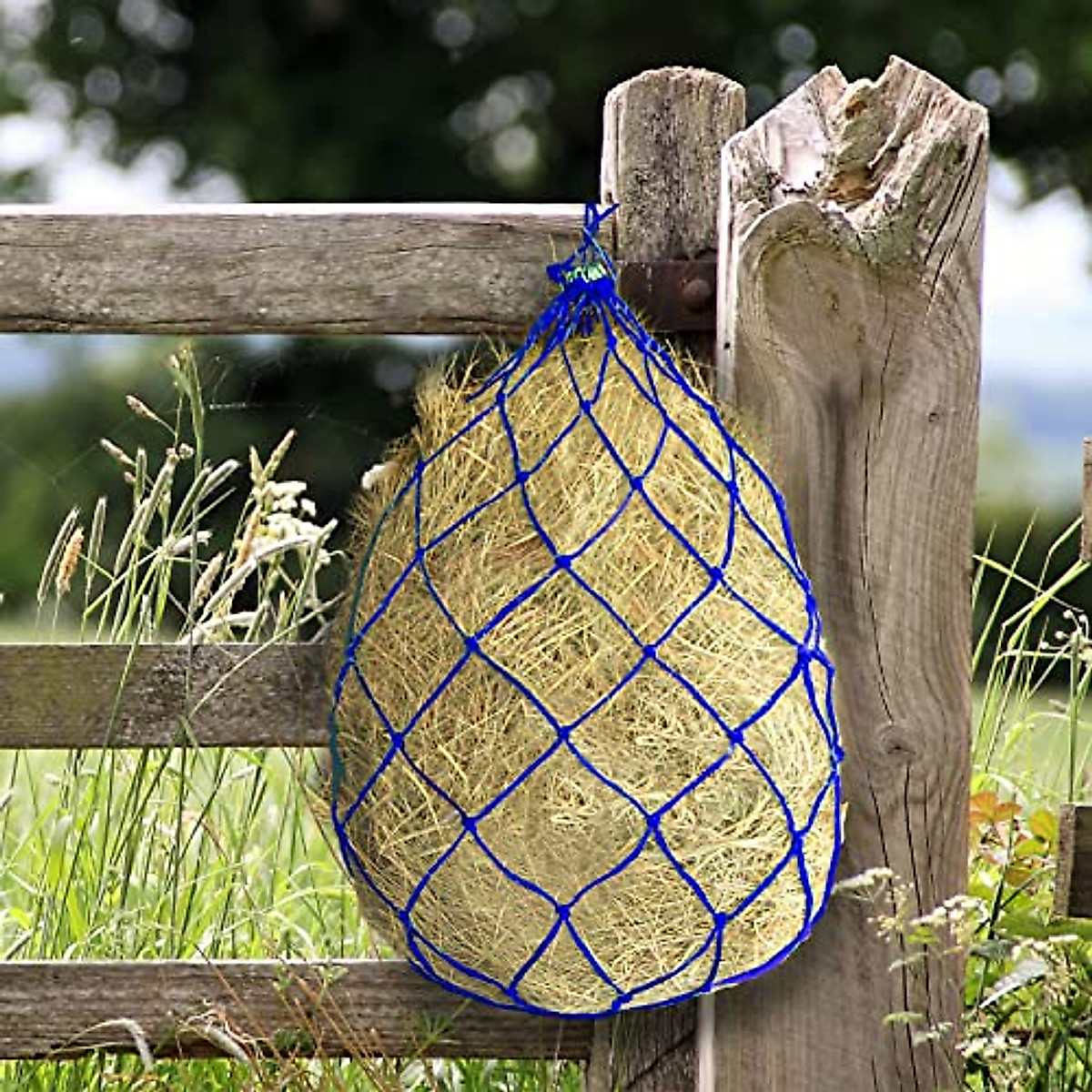 RideFound Durable Slow Feed Hay Net for Horses 40” Length with Strong 4x4” Holes Nylon Rope Hanging Suitable for Trailer and Stall, Slow Feeding Reduce Waste